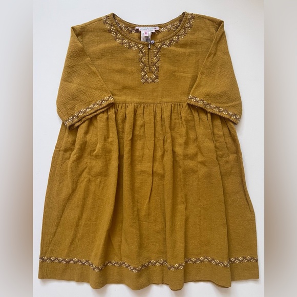 Bonpoint | Dresses | Bonpoint Brode Main Girls Mustardytan Gauzy ...